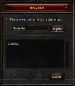 Block Chat Mu Online