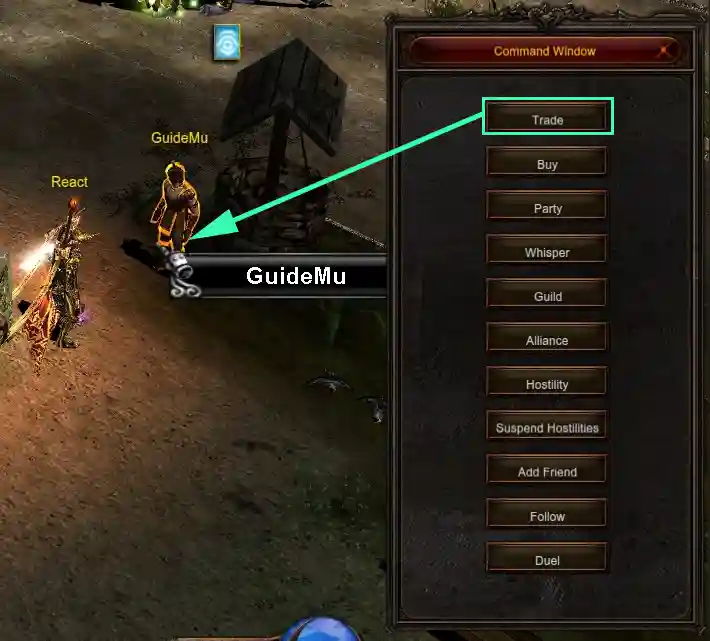 Using Command System Mu Online
